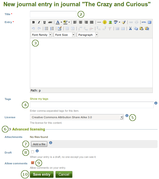 3 4 Journal Mahara 1 8 User Manual 3 4 Journal Mahara 1 8 User Manual